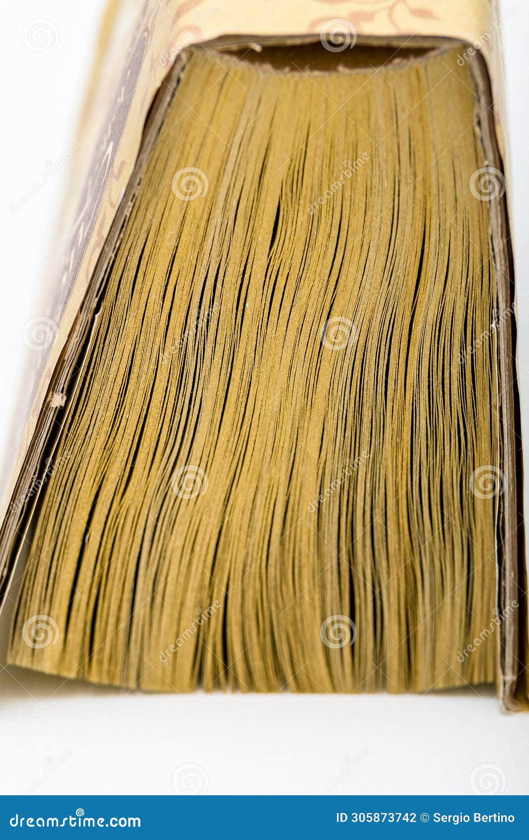 Old book with yellow pages stock photo. Image of antiquarian - 305873742