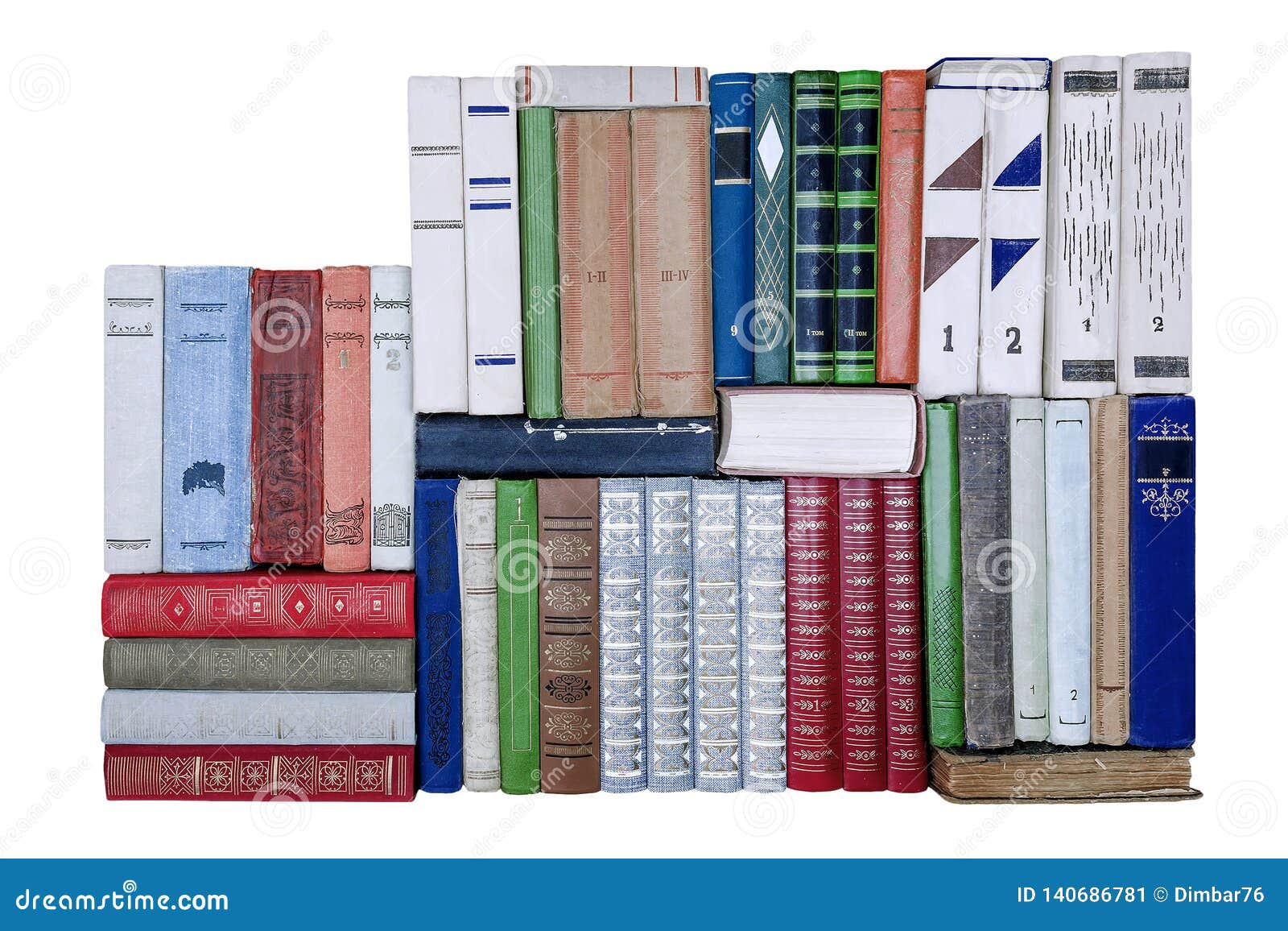 Books Of Different Thicknesses In A Stack Are Shifted Relative To Each ...