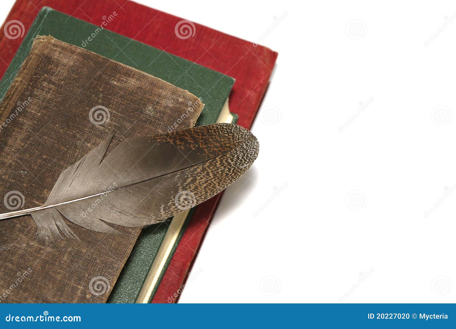 Old books and feather stock photo. Image of plan, isolation - 20227020