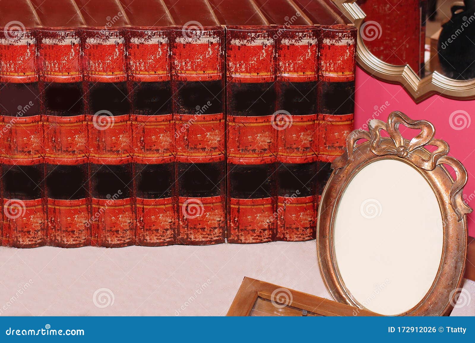 Old books and frame stock photo. Image of stack, vintage - 172912026