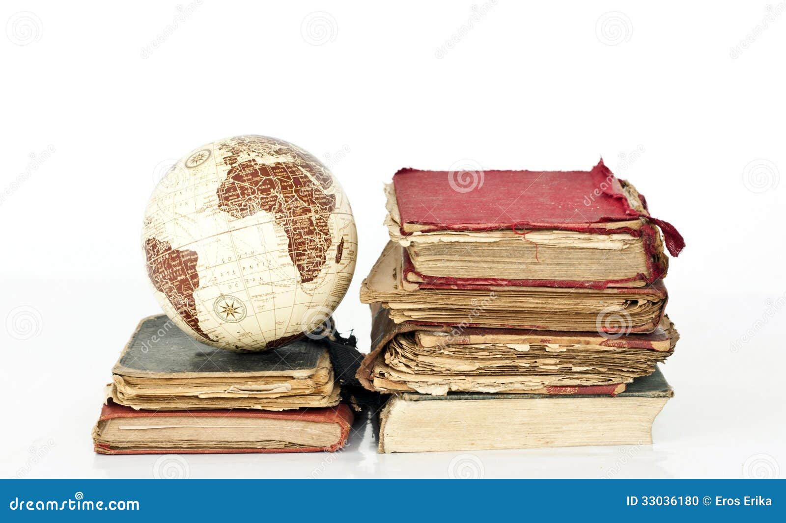 Old books and globe earth stock photo. Image of faculty - 33036180