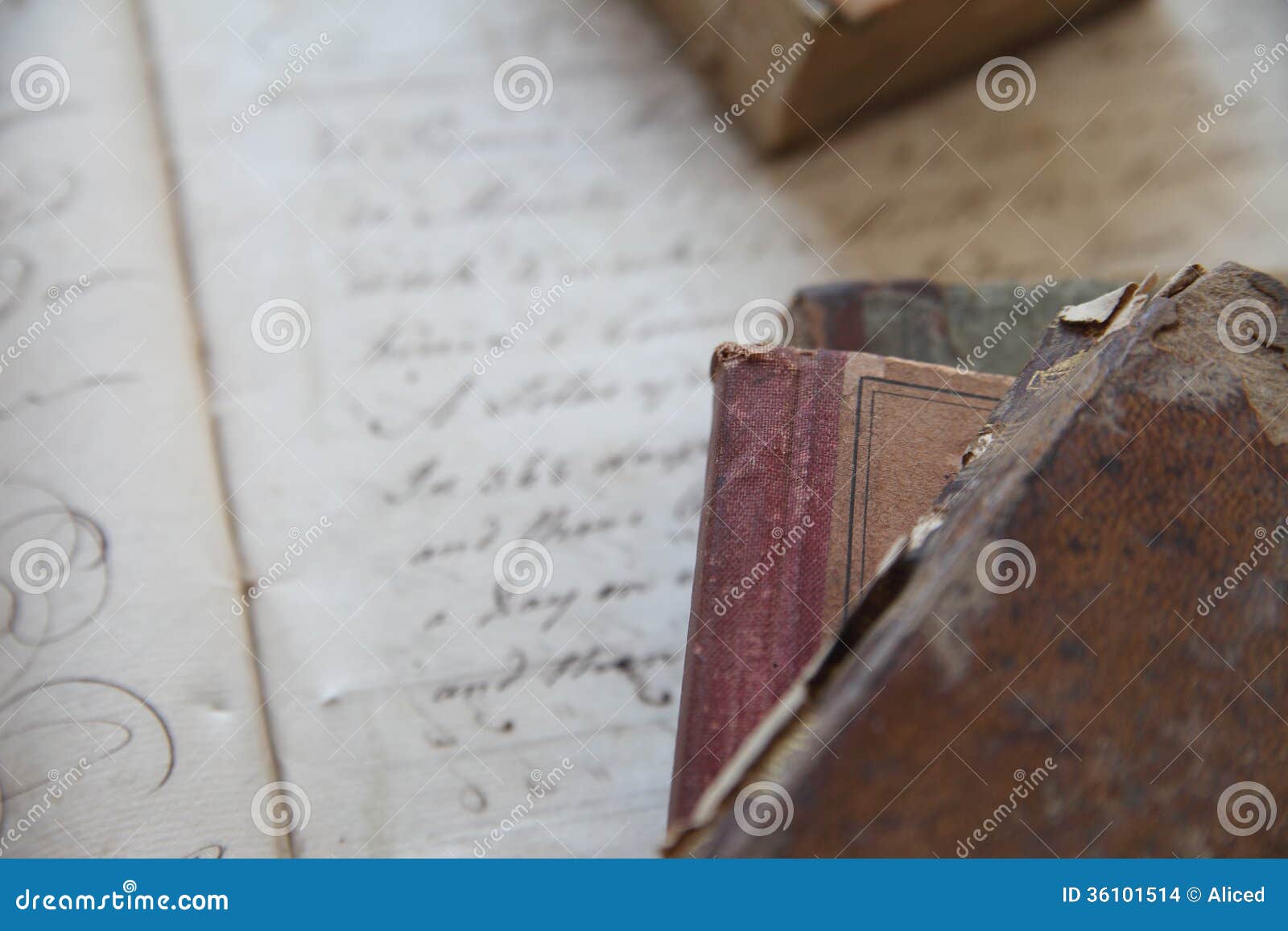 Old books with handwriting stock photo. Image of letters - 36101514