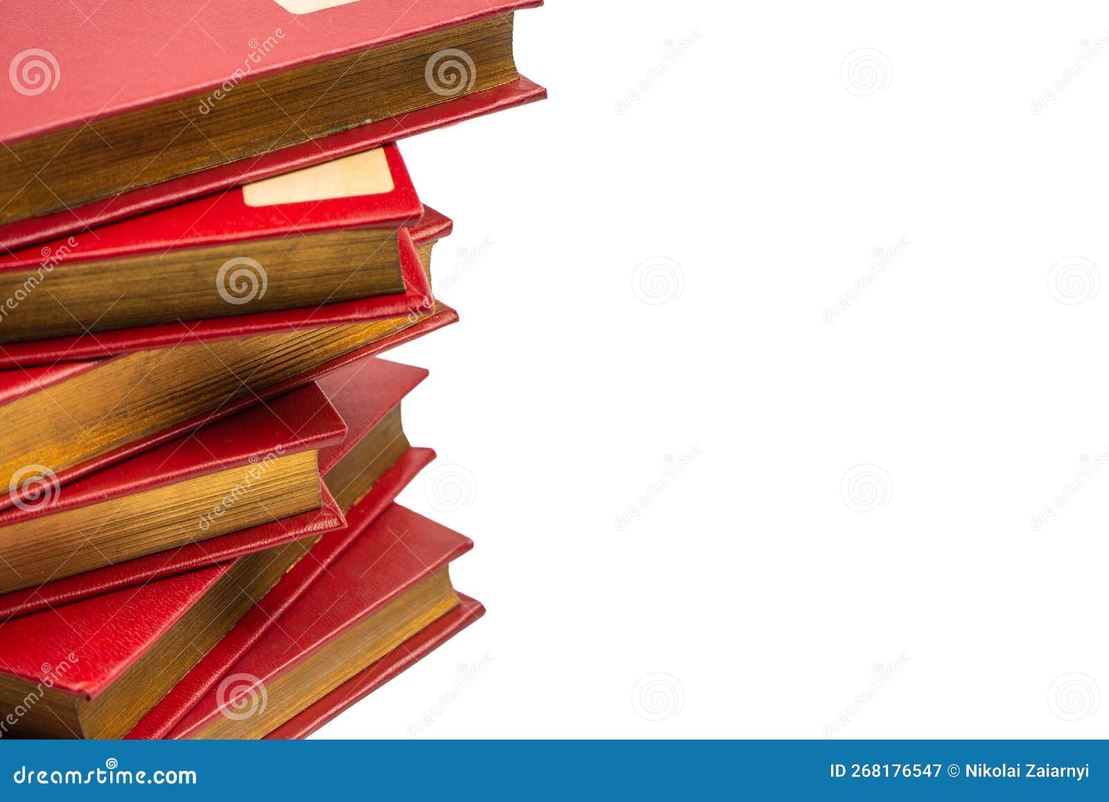 Old Books Isolated on White Background Stock Image - Image of study ...
