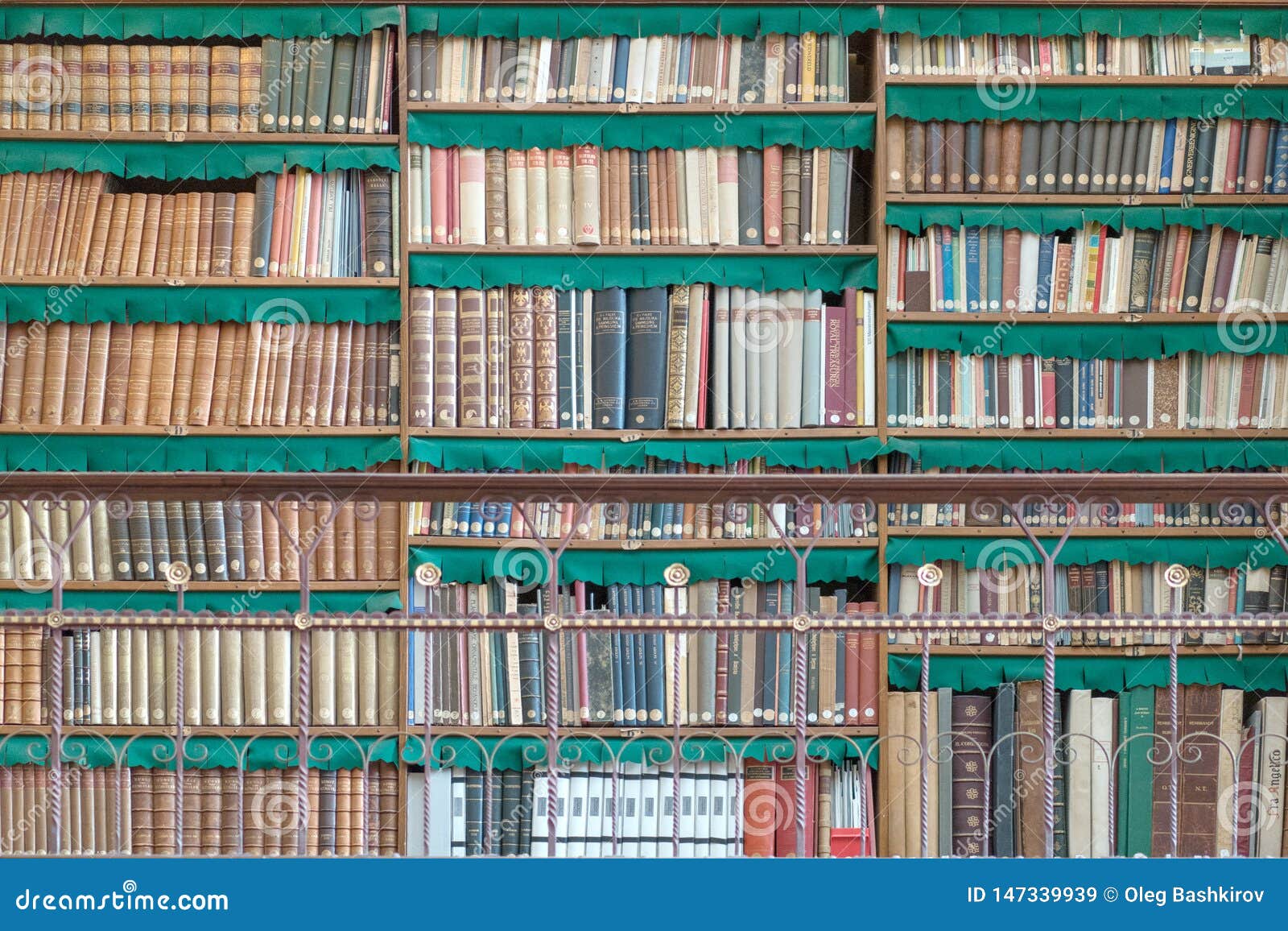 Old Books on Library Shelves Stock Image - Image of collection, paper ...