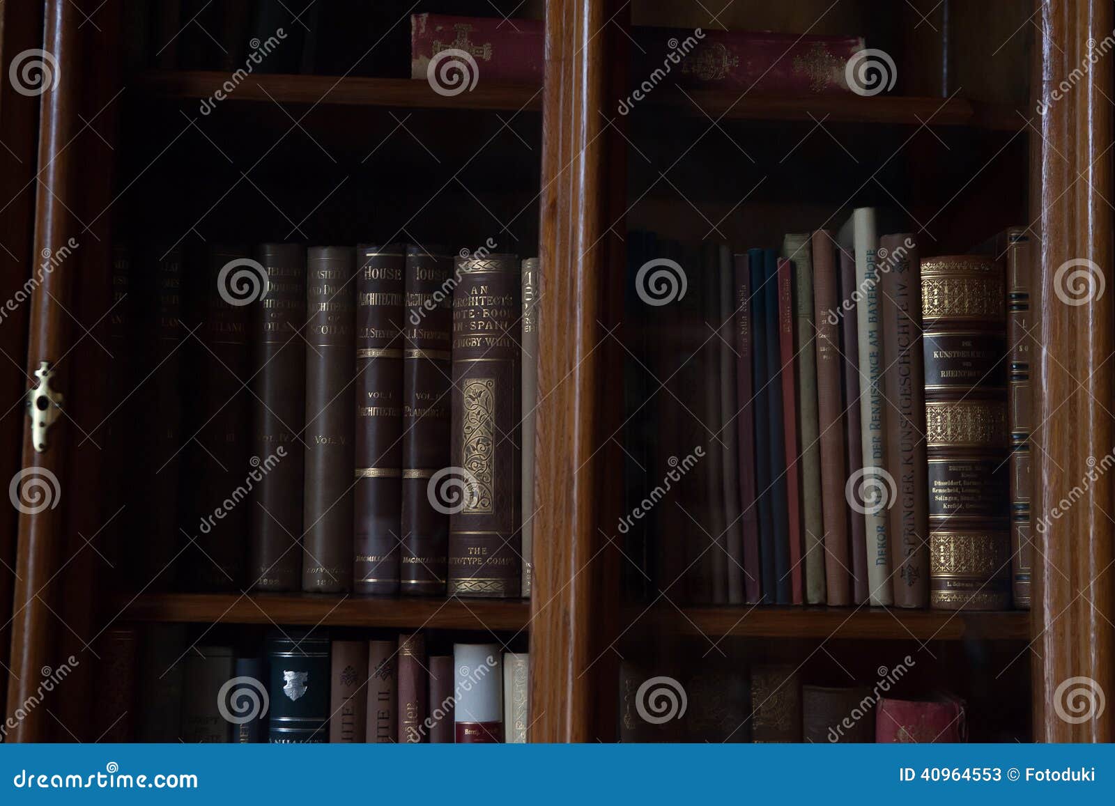 Old books in a old library editorial stock photo. Image of study - 40964553