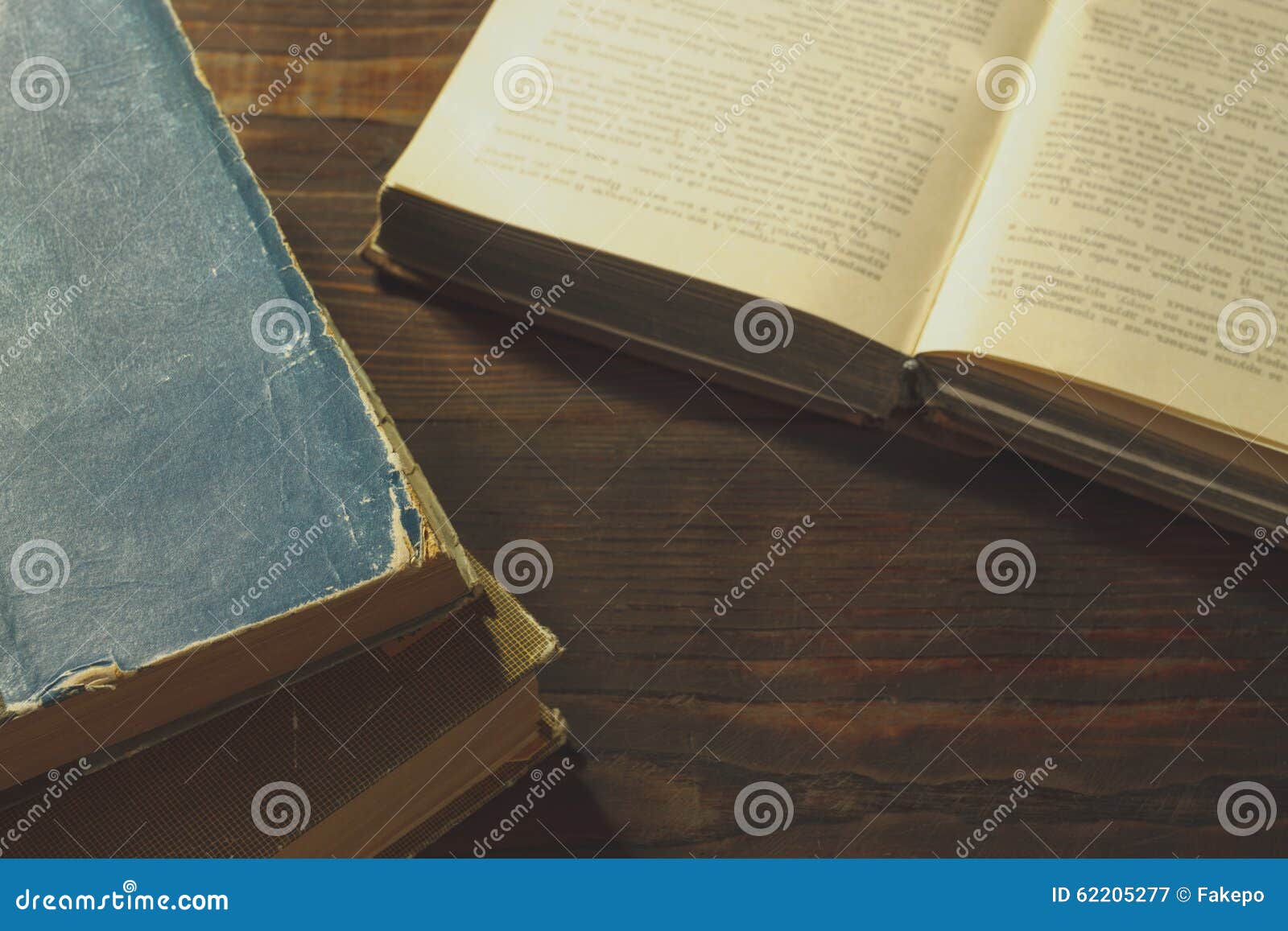 Old Books on Old Wooden Table Stock Image - Image of literary, retro ...