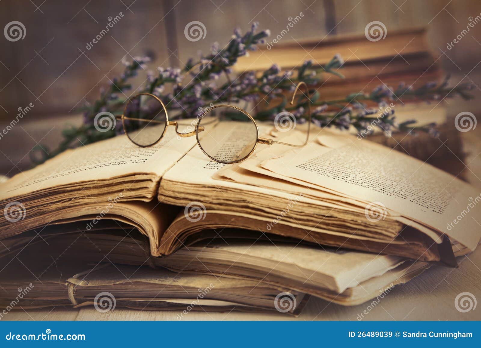 Old Books Open on Wooden Table Stock Image - Image of library, antique ...