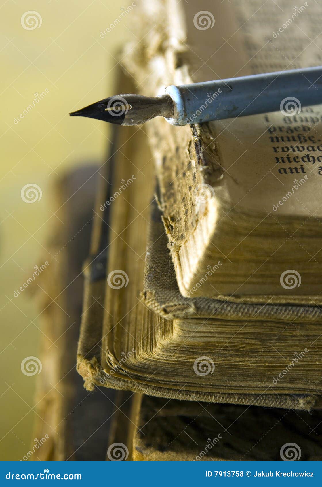 Old books and pen stock photo. Image of literacy, antique - 7913758