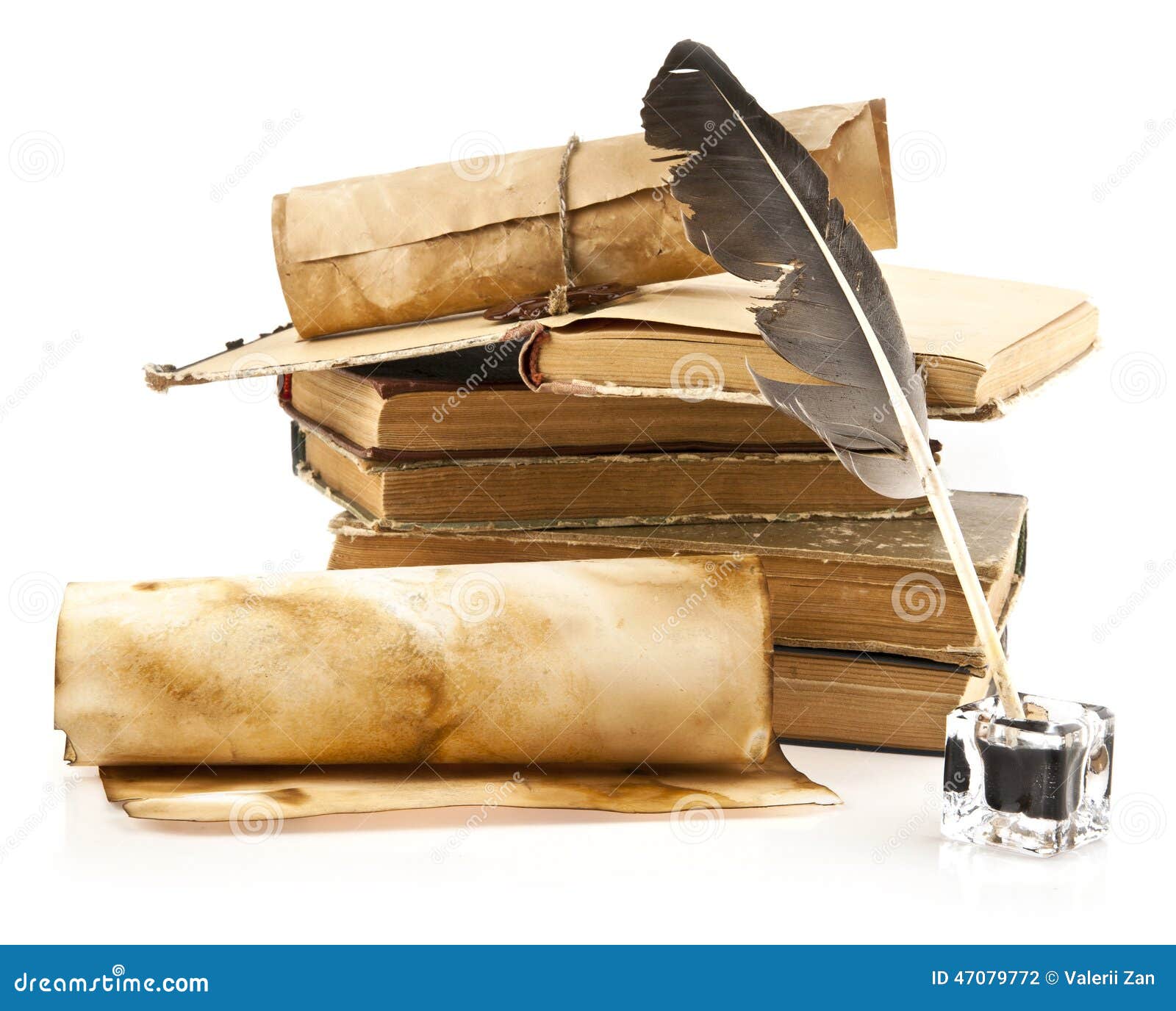 Old books and pen stock photo. Image of retro, history - 47079772