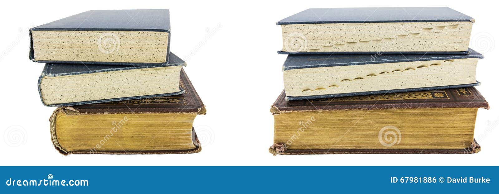 Old Books Pile Reference History Isolated Collage Stock Photo - Image ...