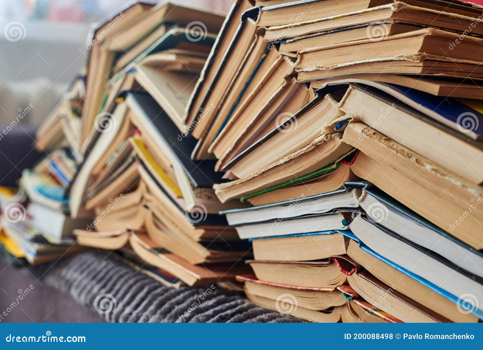 Old Books Piled Up in a Heap, Learning and Education Concept Stock ...