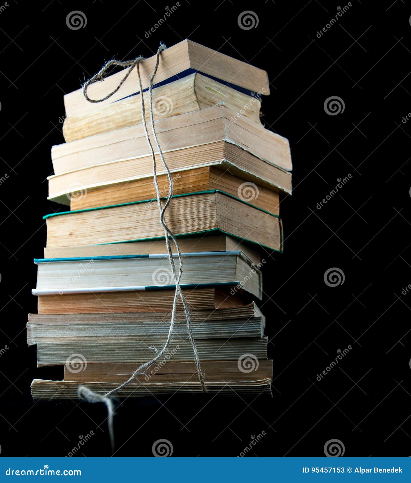 Old books with rope. stock image. Image of rope, books - 95457153