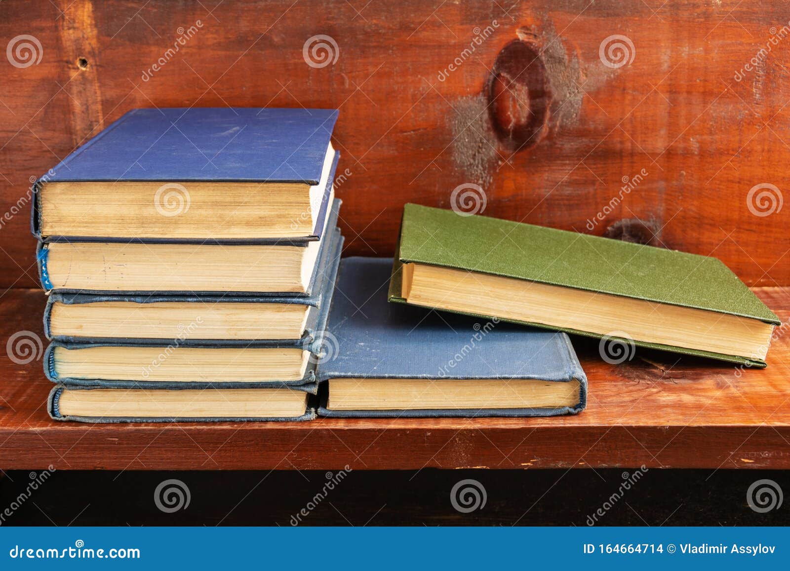 Old Books are on the Shelf. Stock Photo - Image of antique, bookshelf ...