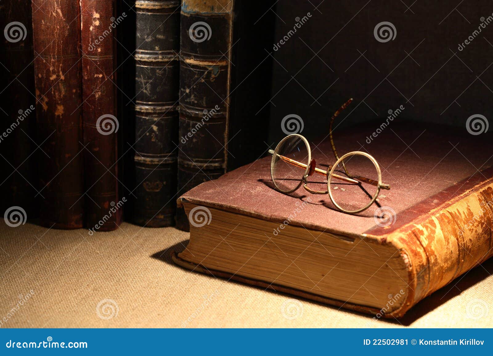 Old Books and Spectacles stock image. Image of refined - 22502981