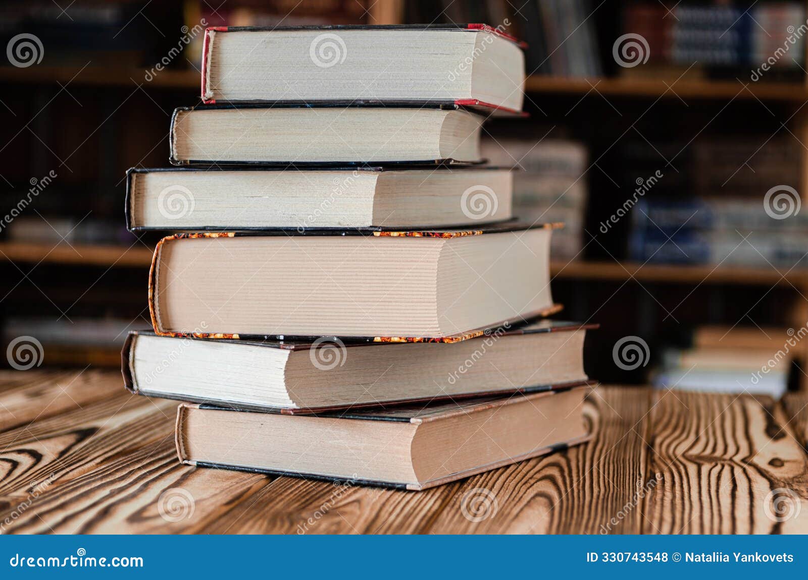Old Books are Stacked in the Library. Books Stock Photo - Image of ...