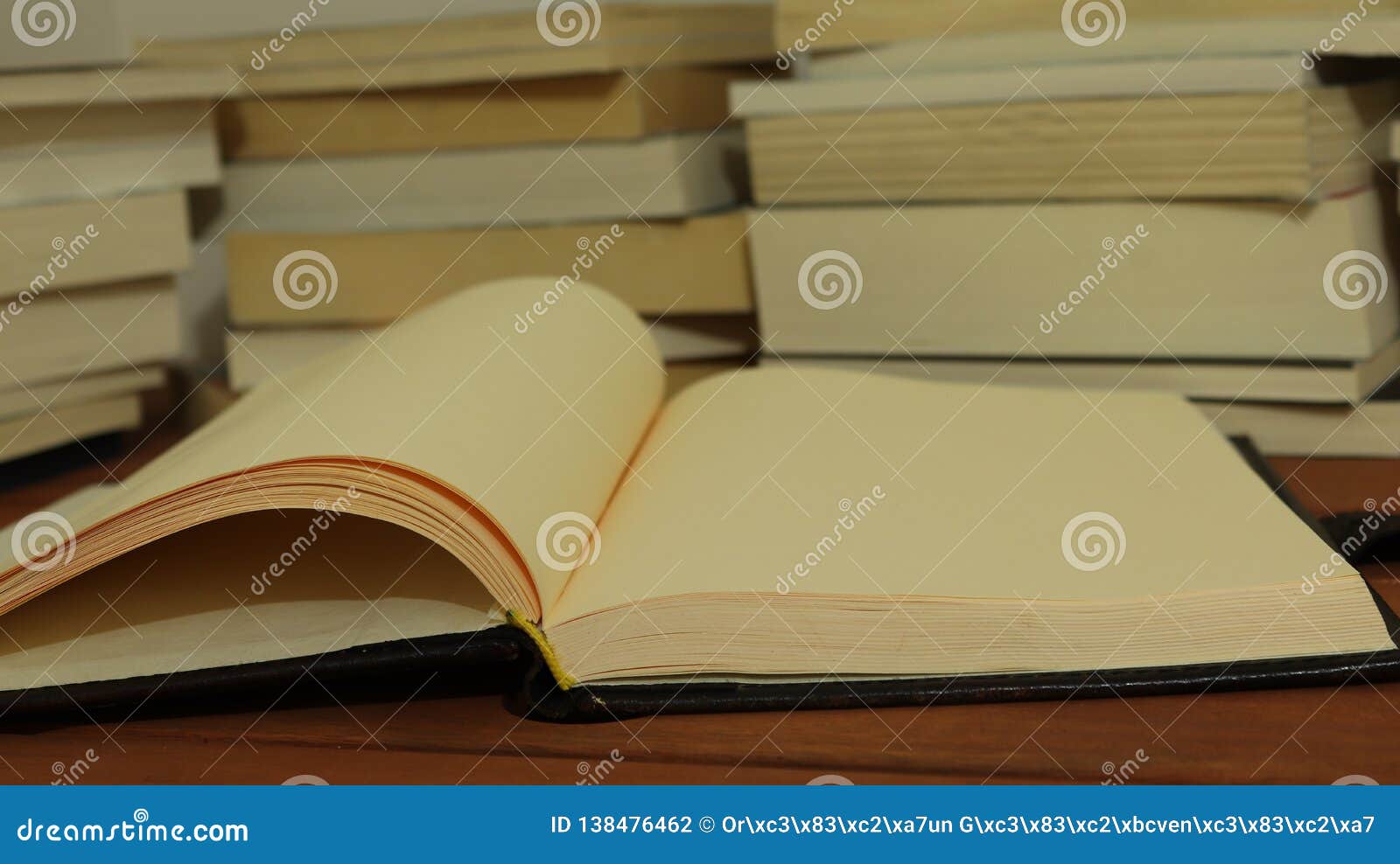Old books stock photo. Image of table, wooden, yellow - 138476462