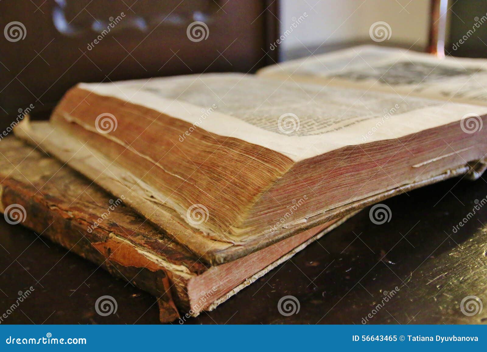 Old books on the table stock image. Image of wooden, close - 56643465