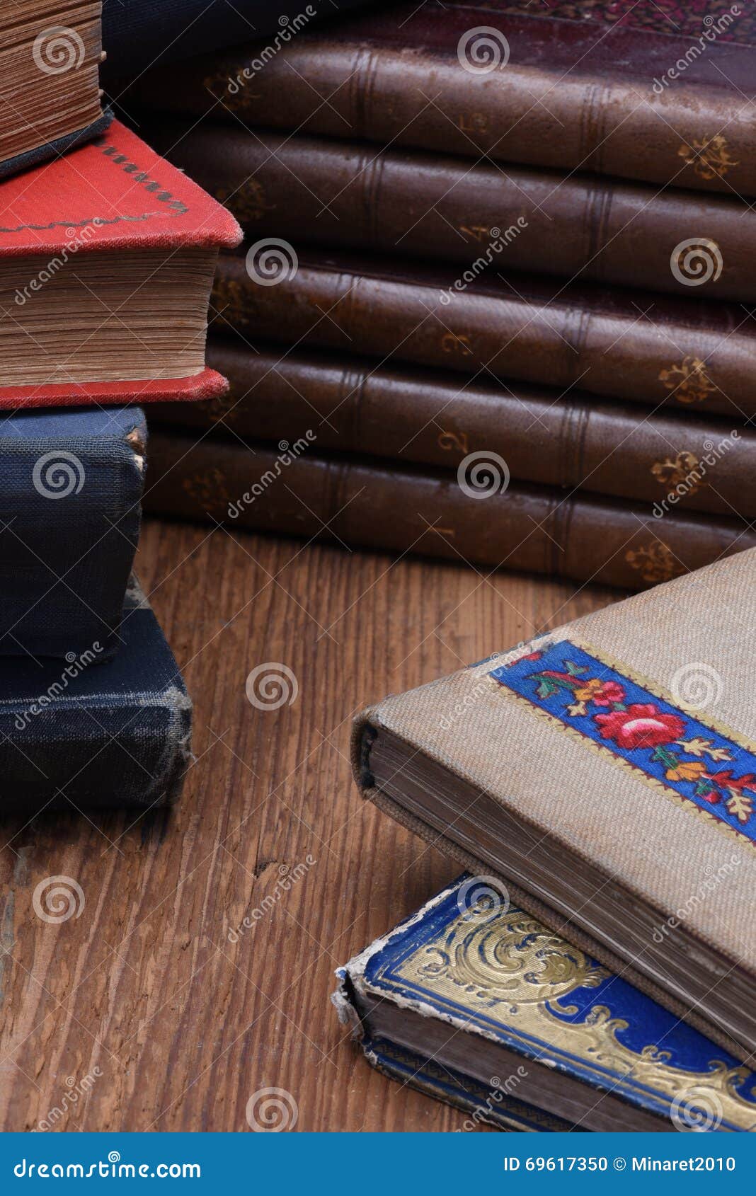 Old books on table stock photo. Image of literary, reading - 69617350
