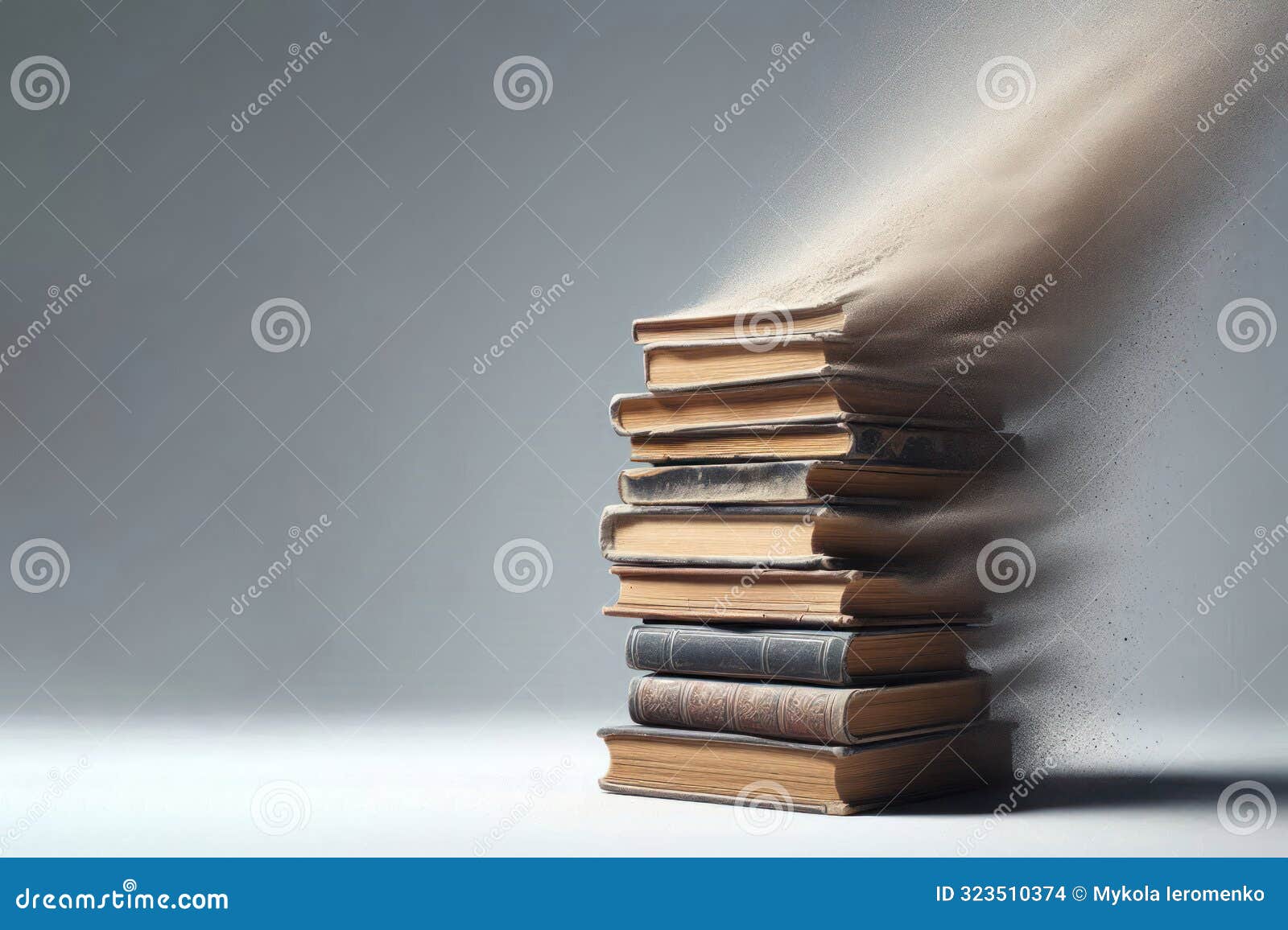 Old Books Turning To Dust. Space for Text. Stock Photo - Image of ...