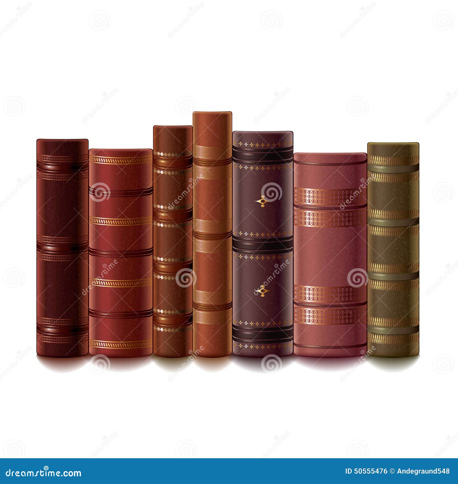 Old books on white vector stock vector. Illustration of bound - 50555476
