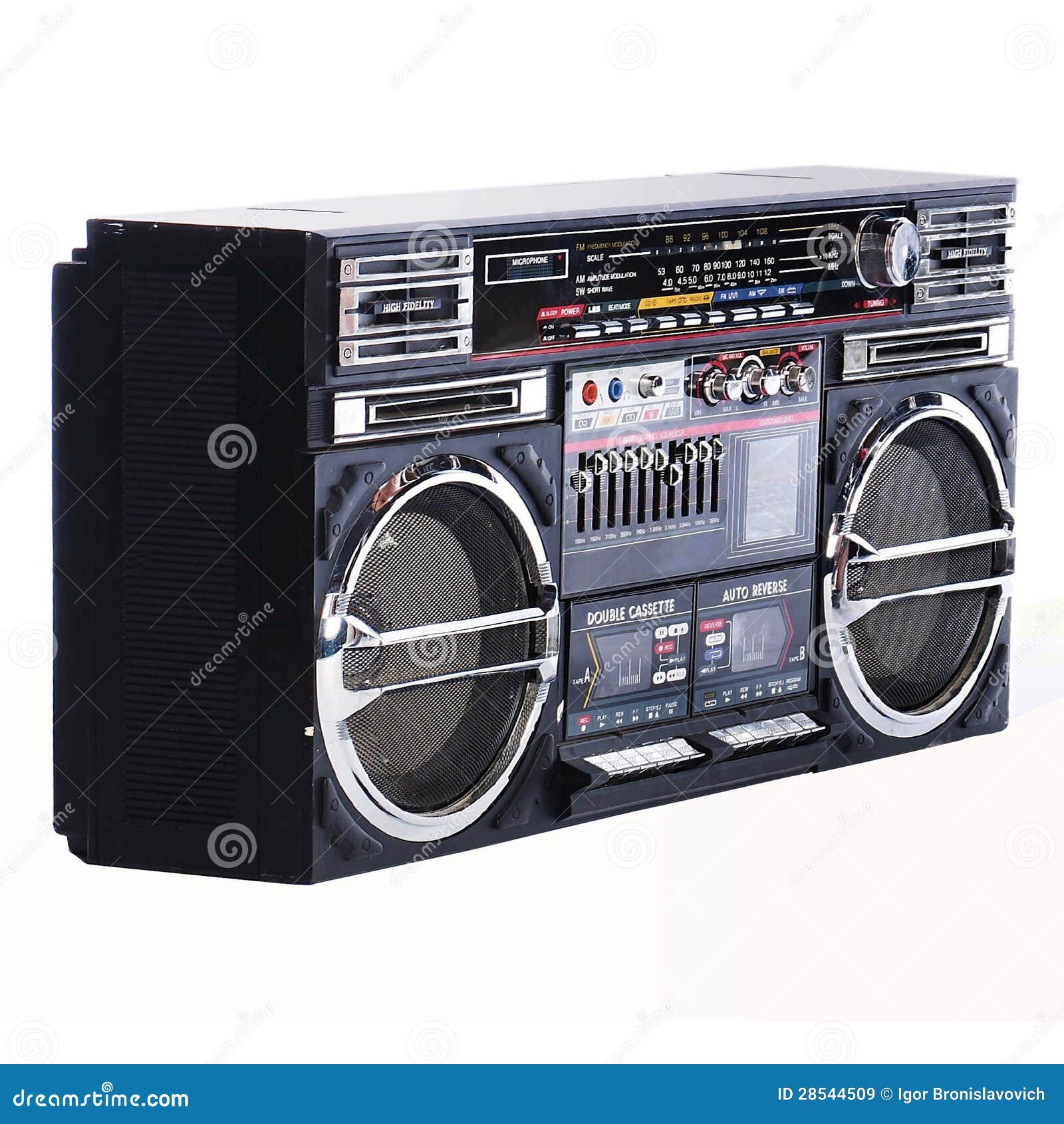 Old boombox stock image. Image of sound, industry, isolated - 28544509