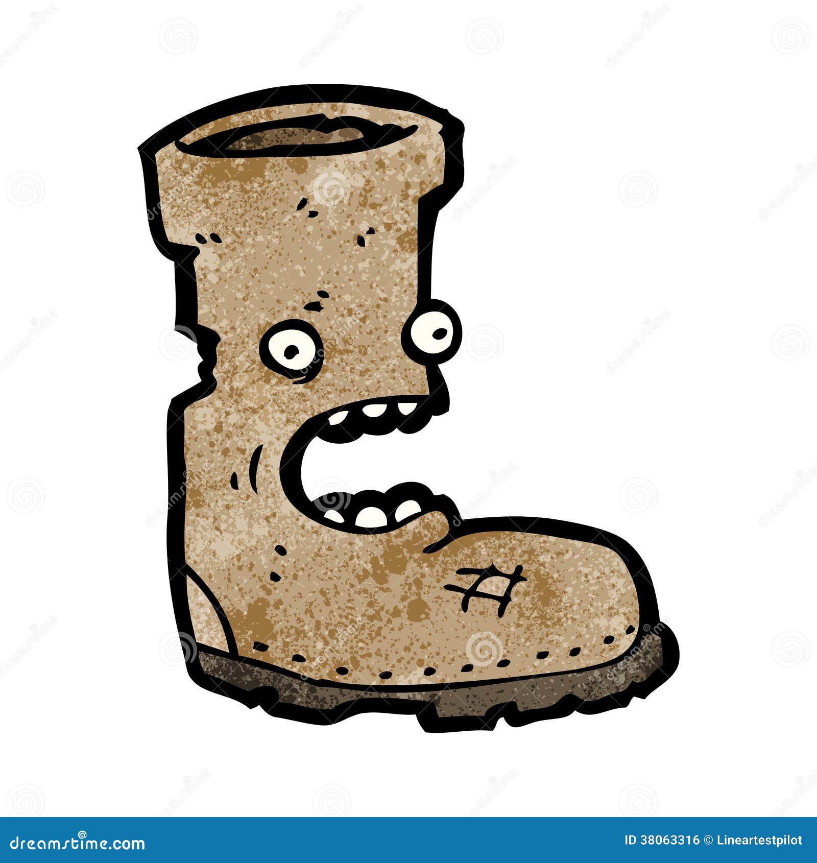 Old boot cartoon character stock vector. Illustration of doodle - 38063316