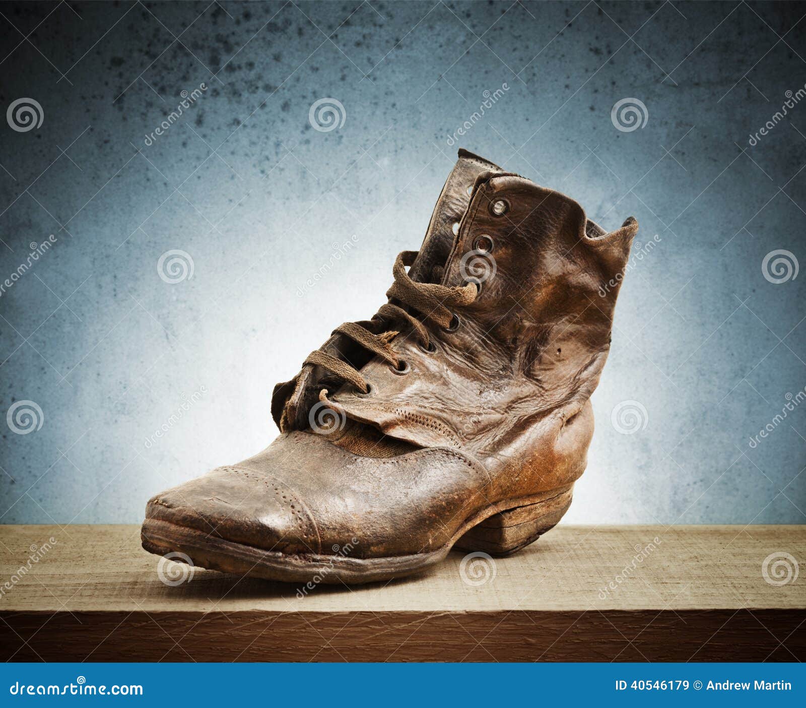 Old boot stock image. Image of grunge, shelf, distressed - 40546179