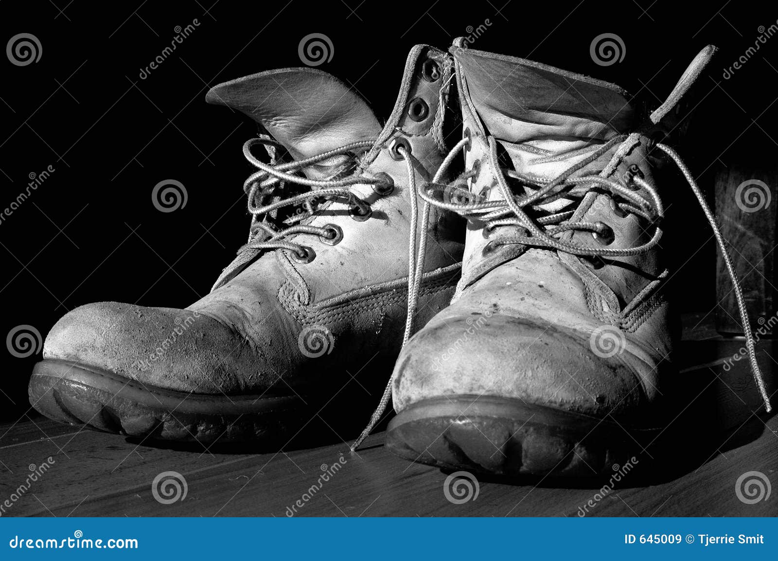 Old boots stock image. Image of worn, black, boots, white - 645009