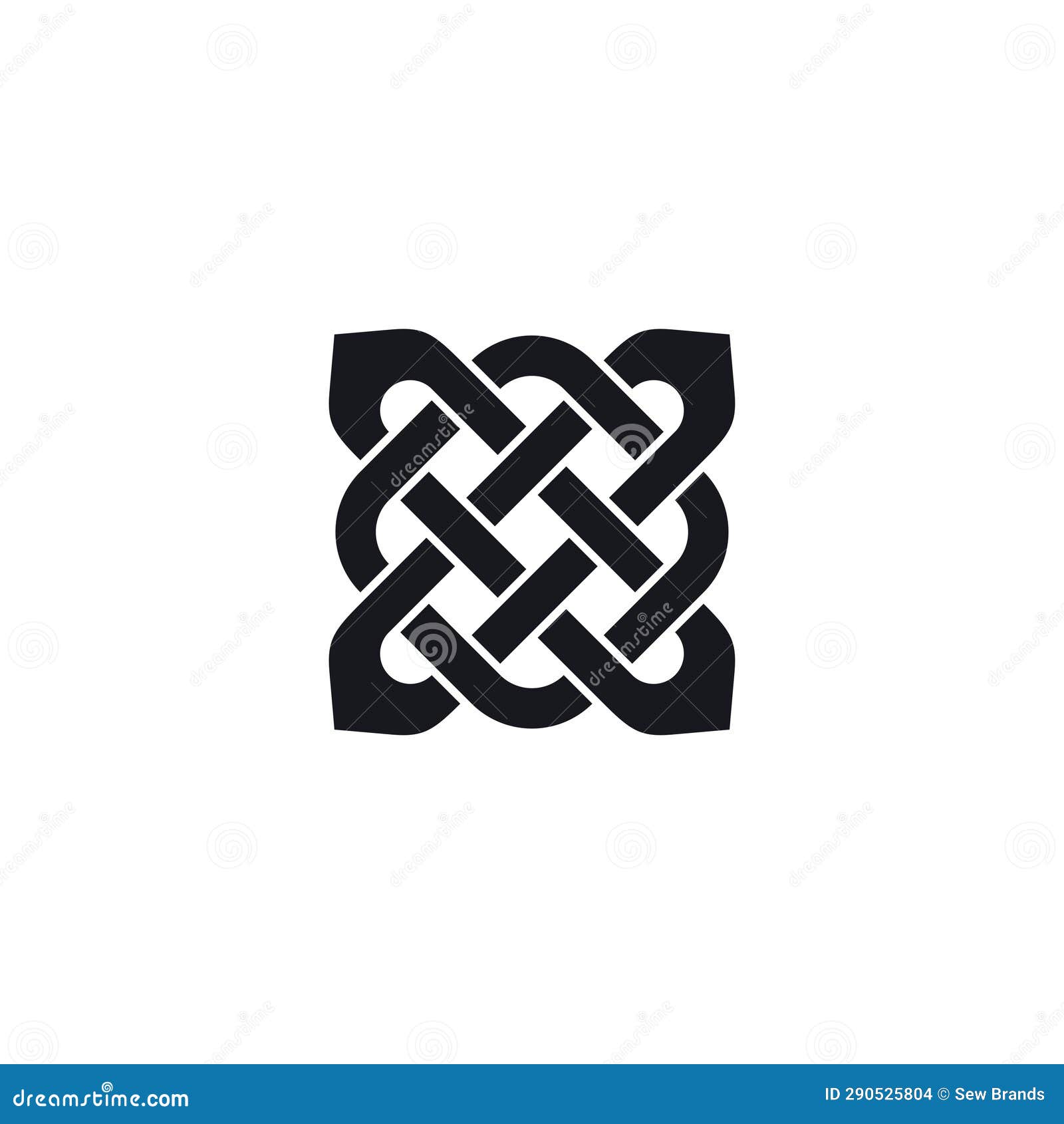 Celtic Symbol of Line Art Border Design Stock Vector - Illustration of ...