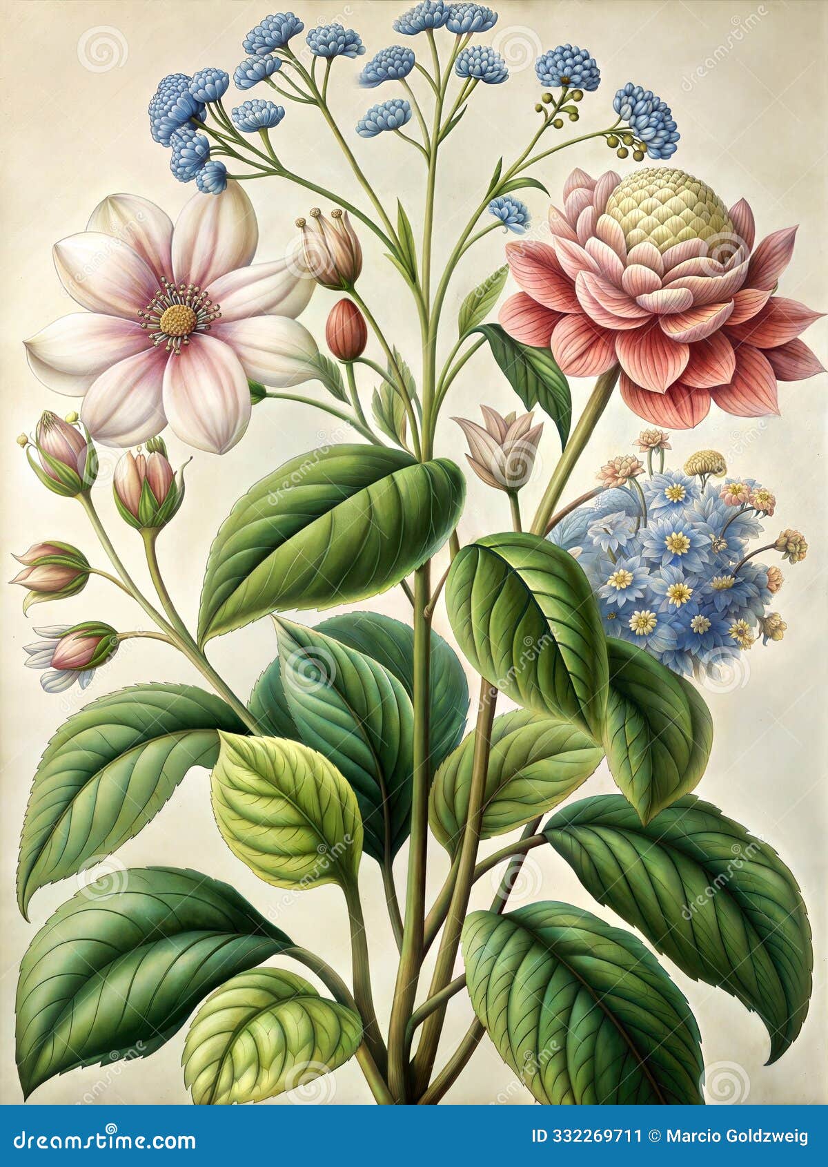 Old Botanical Hyper-detailed Illustration, Pattern Design, AI Generated ...