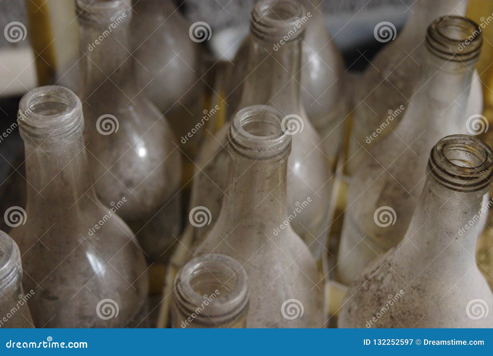 Old Bottles Covered with Dust Stock Image - Image of alcoholic, liquid ...