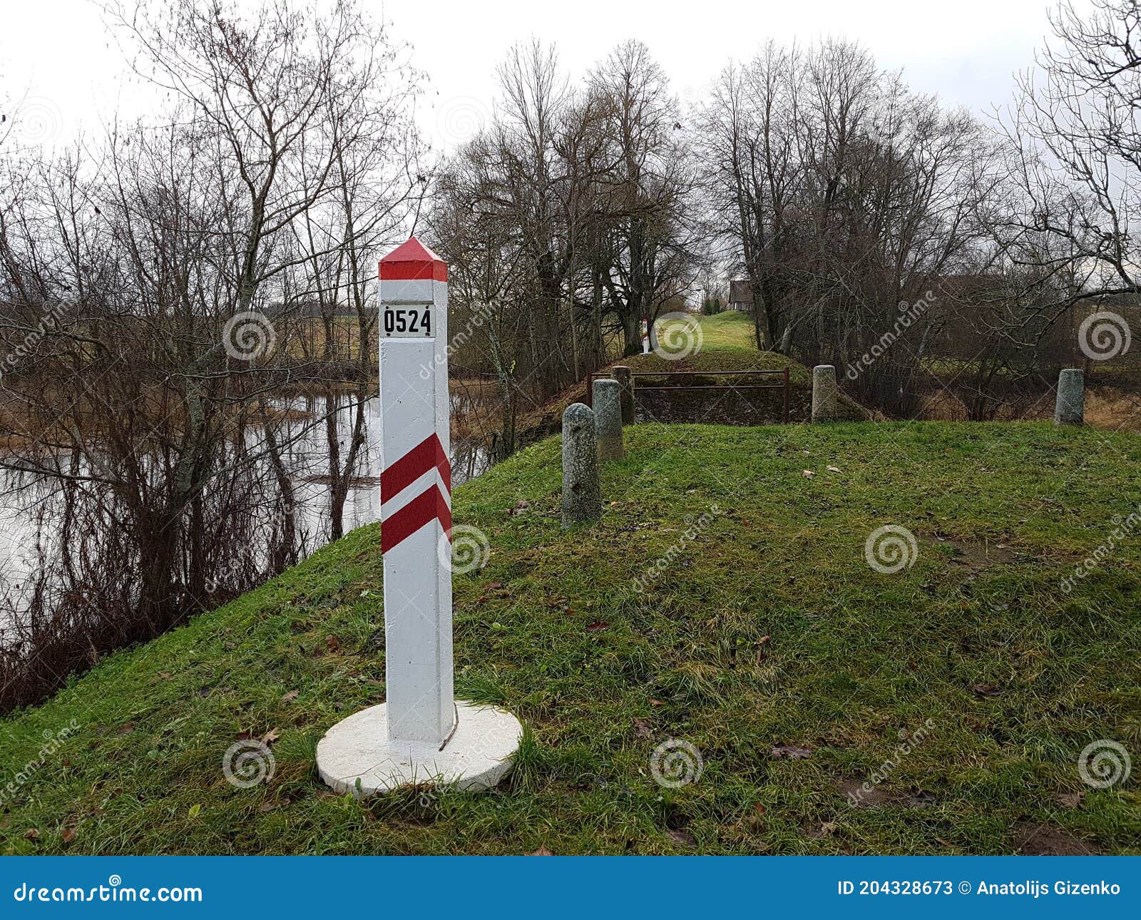 The Old Boundary Post Reminds of a Bygone Time when a Line between ...