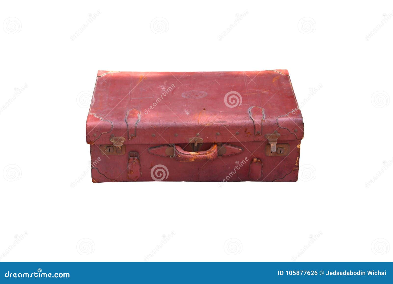 Old box on isolated stock photo. Image of storage, metal - 105877626