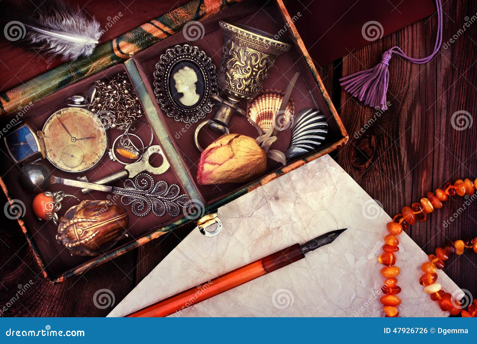 Old box of old things. stock photo. Image of ancient - 47926726