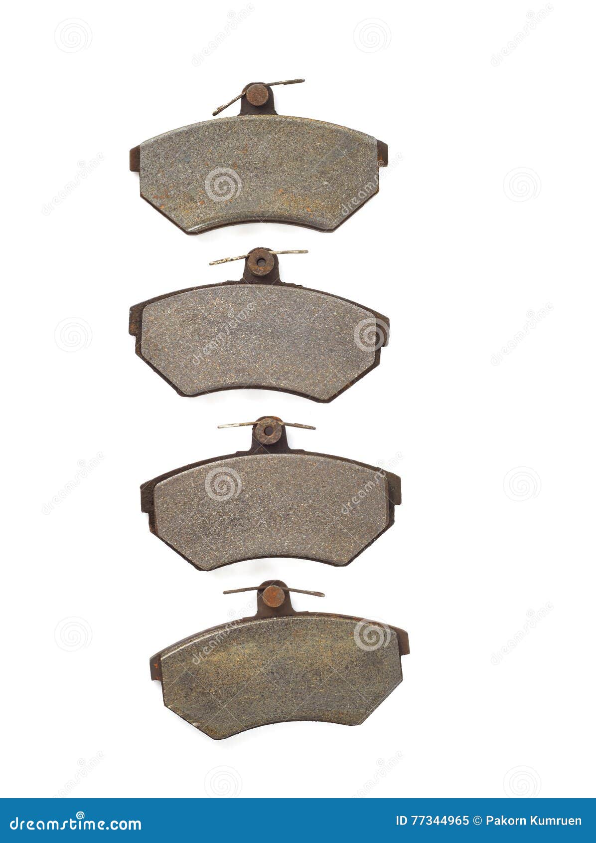 Old brake pads stock image. Image of auto, white, rusty - 77344965