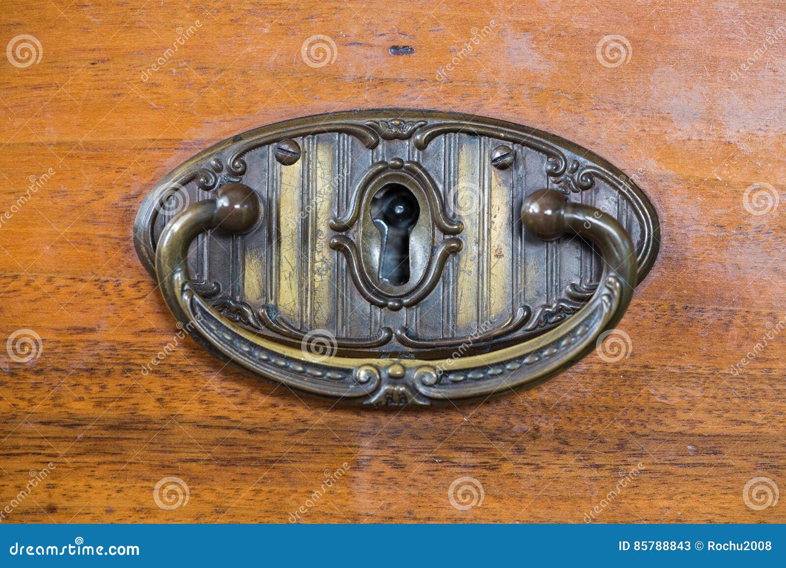 Old brass handle drawer stock image. Image of door, handle - 85788843