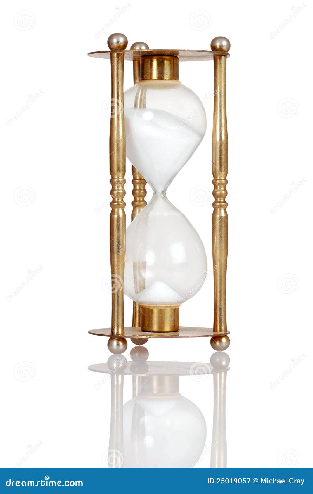 Old brass hourglass stock image. Image of drain, isolated - 25019057
