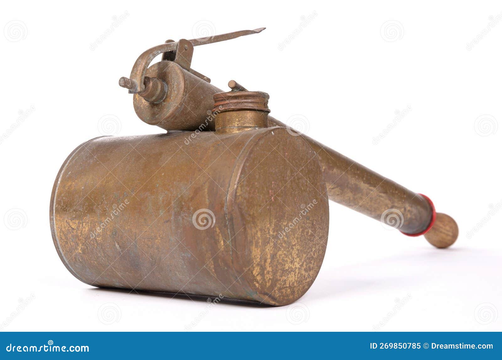 Old Brass Insecticide Spray on White Background Stock Image - Image of ...