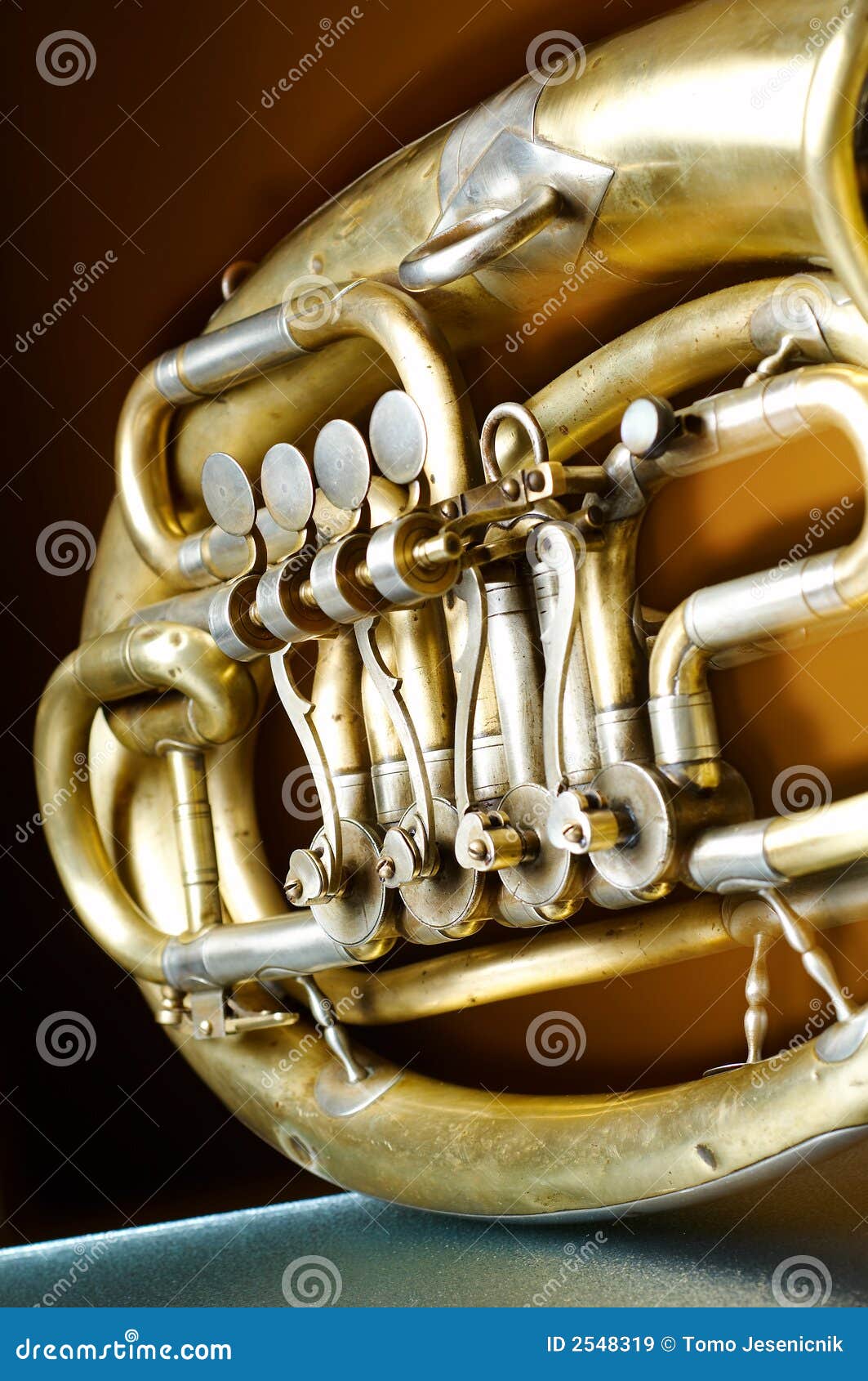 An old brass instrument stock image. Image of studio, sound - 2548319