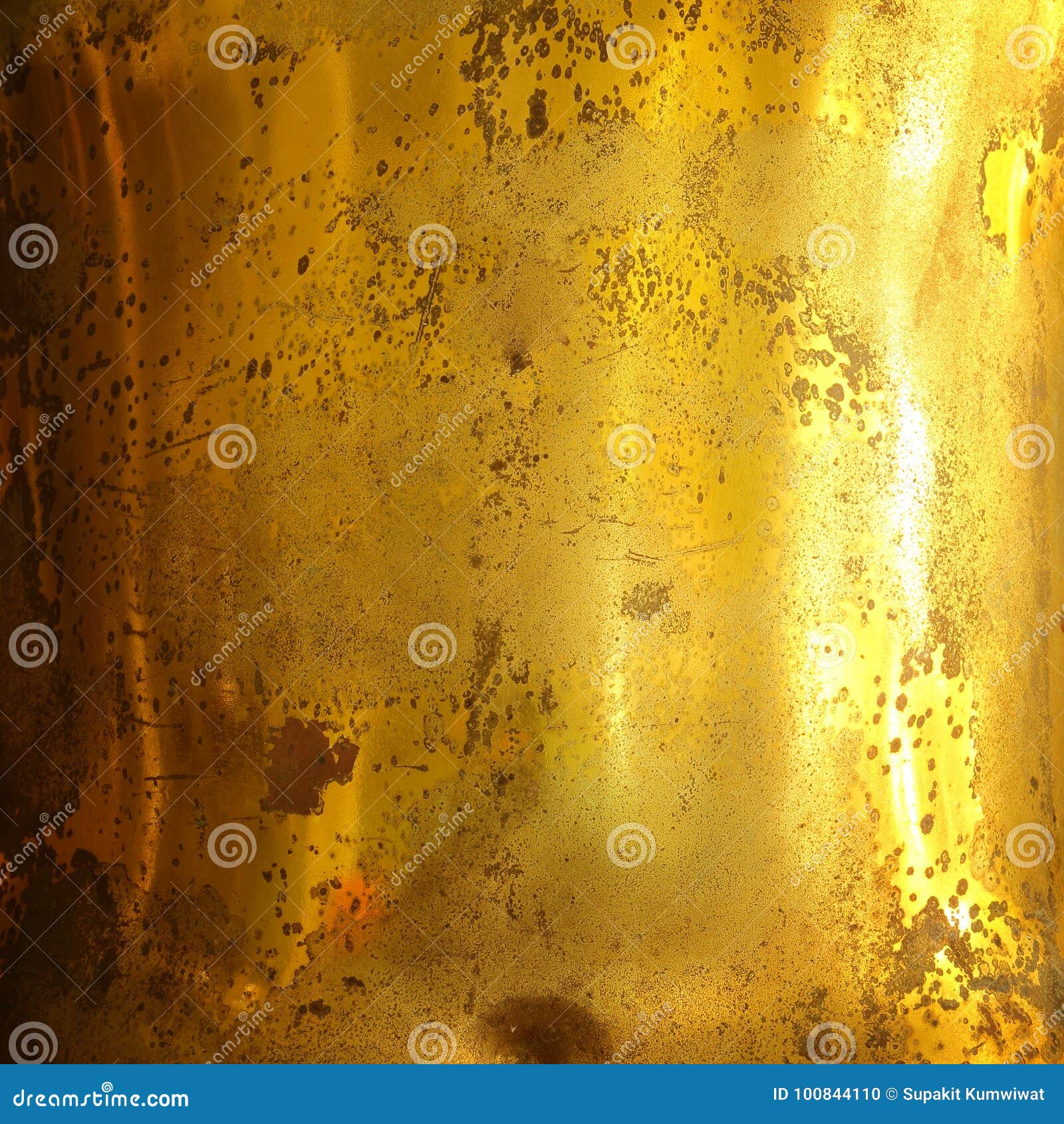 Old Brass with Rust Stains. Stock Photo - Image of brushed, gold: 100844110