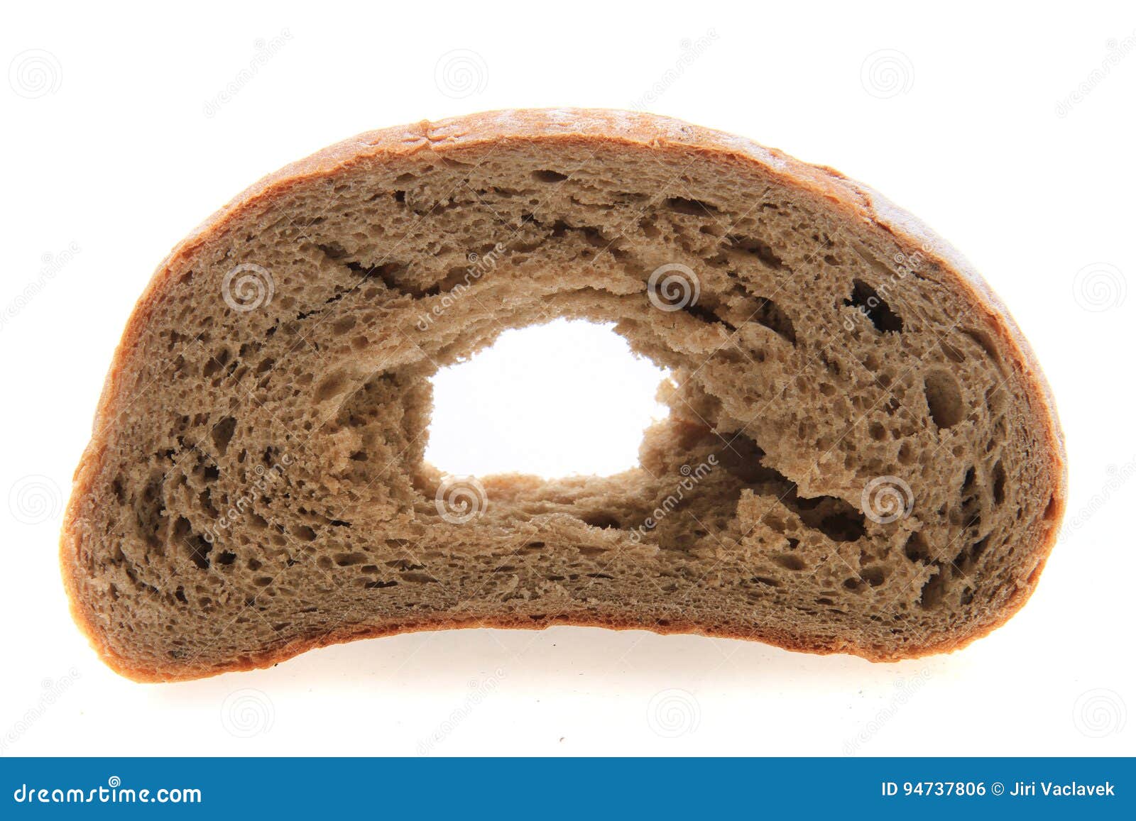 Old Bread with Hole Isolated Stock Photo - Image of bakery, brown: 94737806