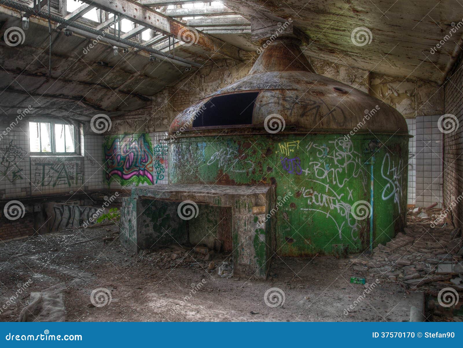 Old Brewery Boiler in an Abandoned Brewery Stock Photo - Image of ...