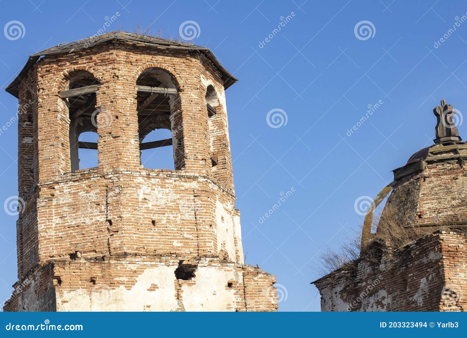 The old brick bell tower stock photo. Image of arch - 203323494