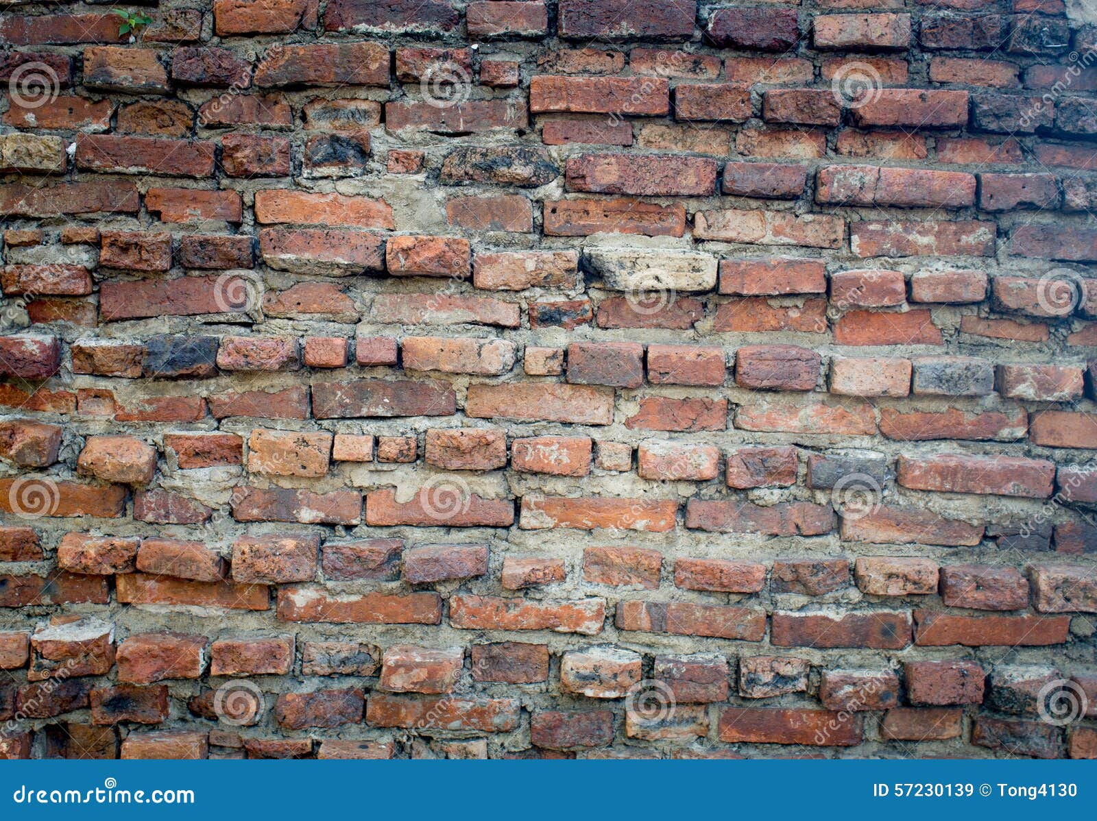 Old brick the big wall stock image. Image of brick, concrete - 57230139