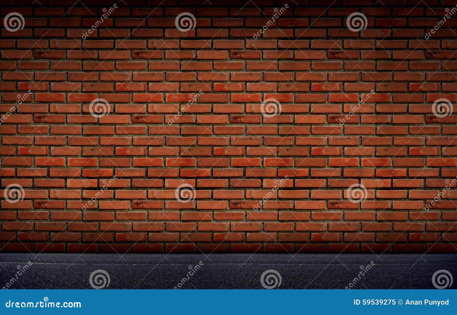 Old Brick Block Wall Background and Road Floor Stock Illustration ...