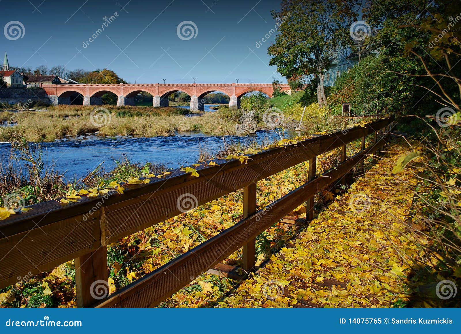 Old brick bridge stock image. Image of maple, beautiful - 14075765