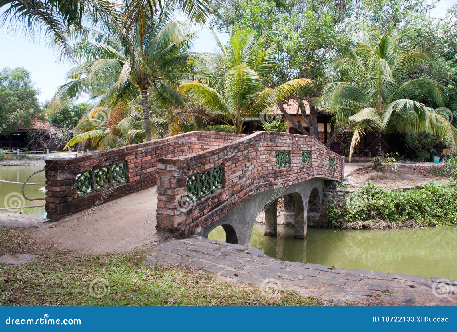 Old brick bridge stock image. Image of pond, outdoor - 18722133