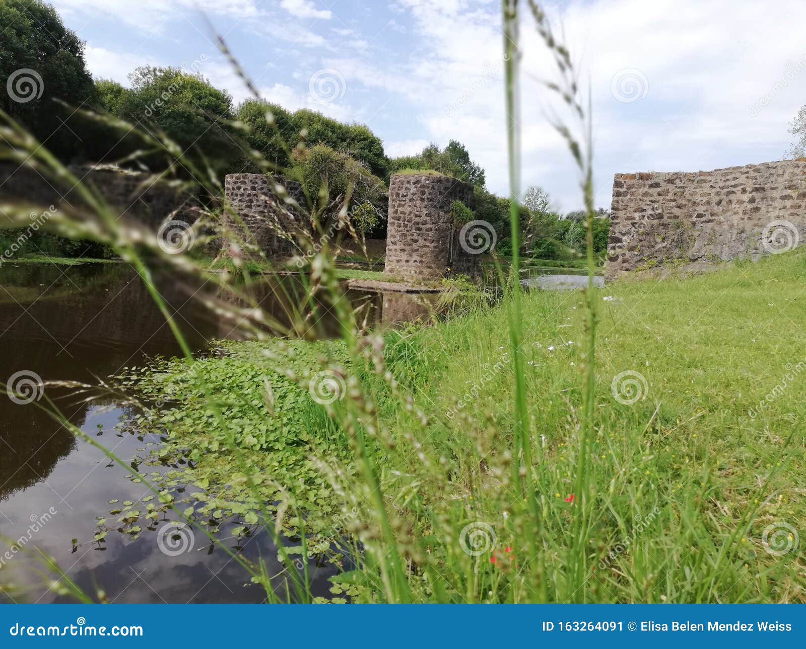 Old Brick Bridge by the River Side Stock Image - Image of side, brick ...
