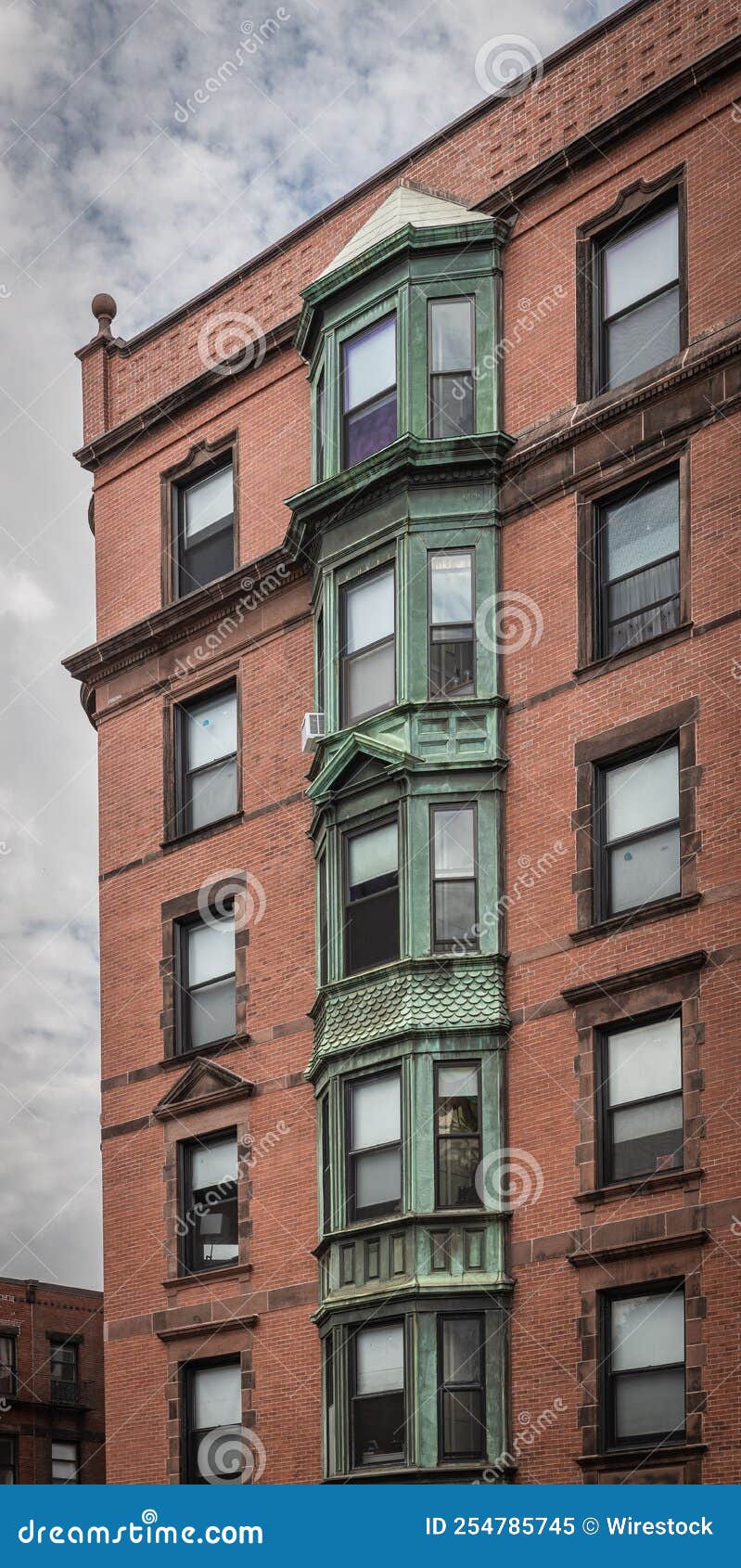 Old Brick Building in Back Bay Boston Stock Image - Image of abstract ...