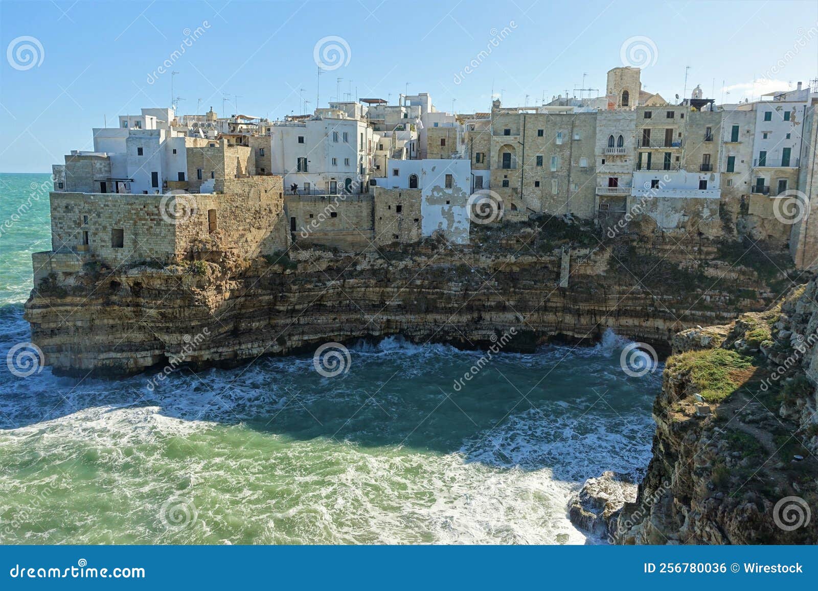 Old Brick Building on the Edge of the Cliff Stock Photo - Image of ...